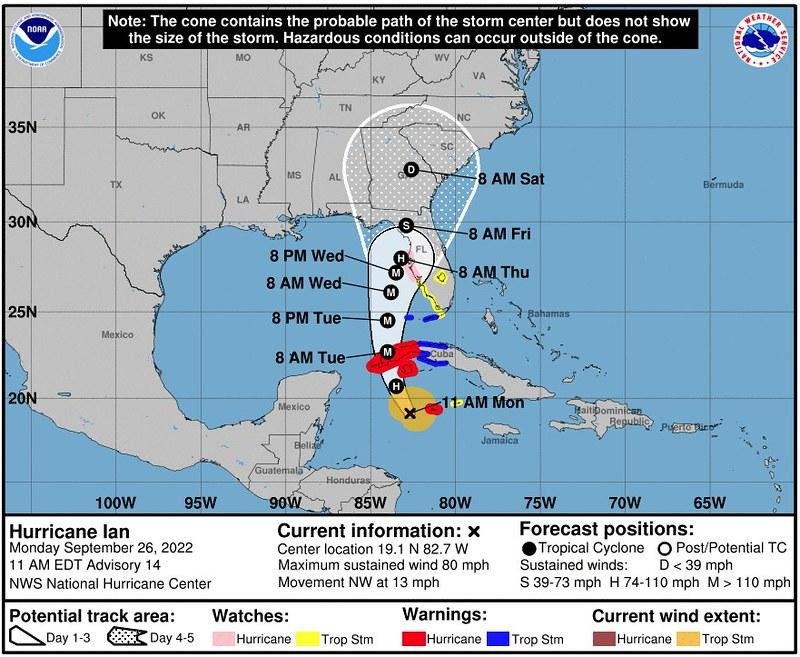 NATIONAL HURRICANE CENTER: Hurricane Helene Predicted to Reach 130 MPH ...
