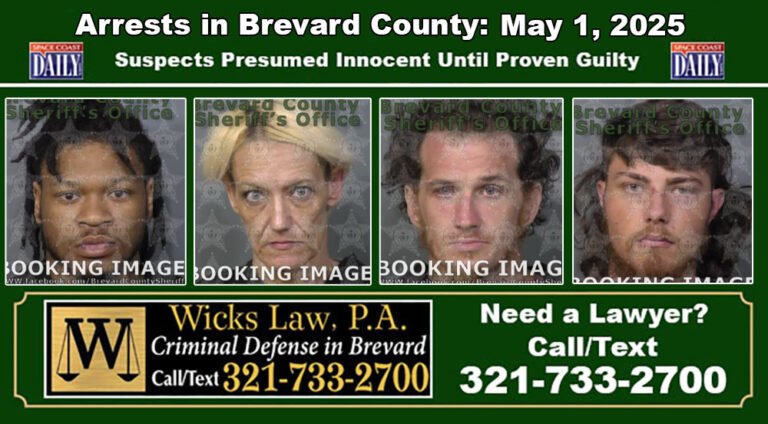 Brevard County Arrests May 1 2025: Suspects Presumed Innocent - Space ...
