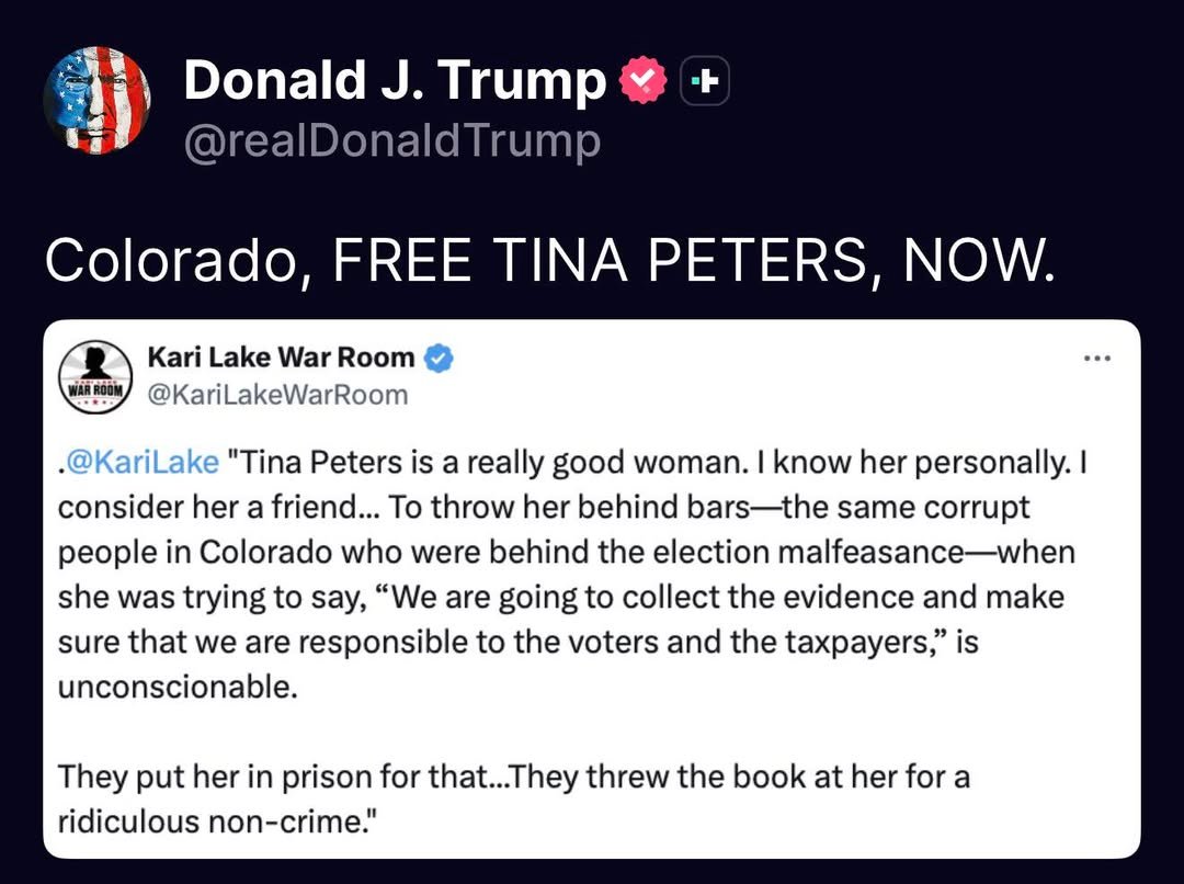 Trump Calls to Free Tina Peters - What You Need to Know Now - Space ...