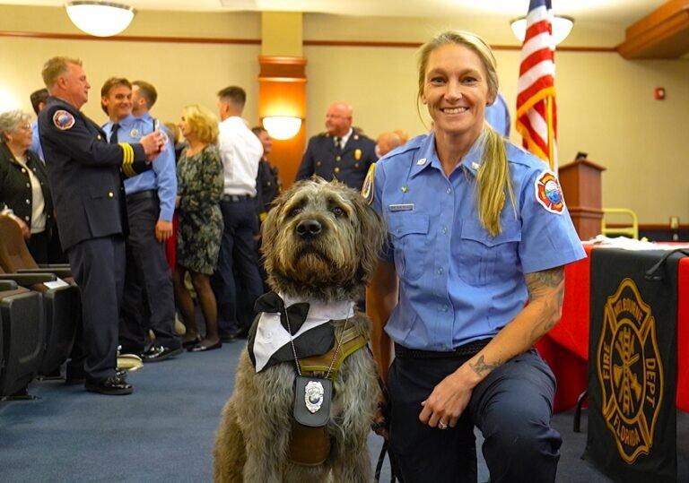 Melbourne Fire Dept Debuts Therapy Dog for Peer Support - Space Coast ...